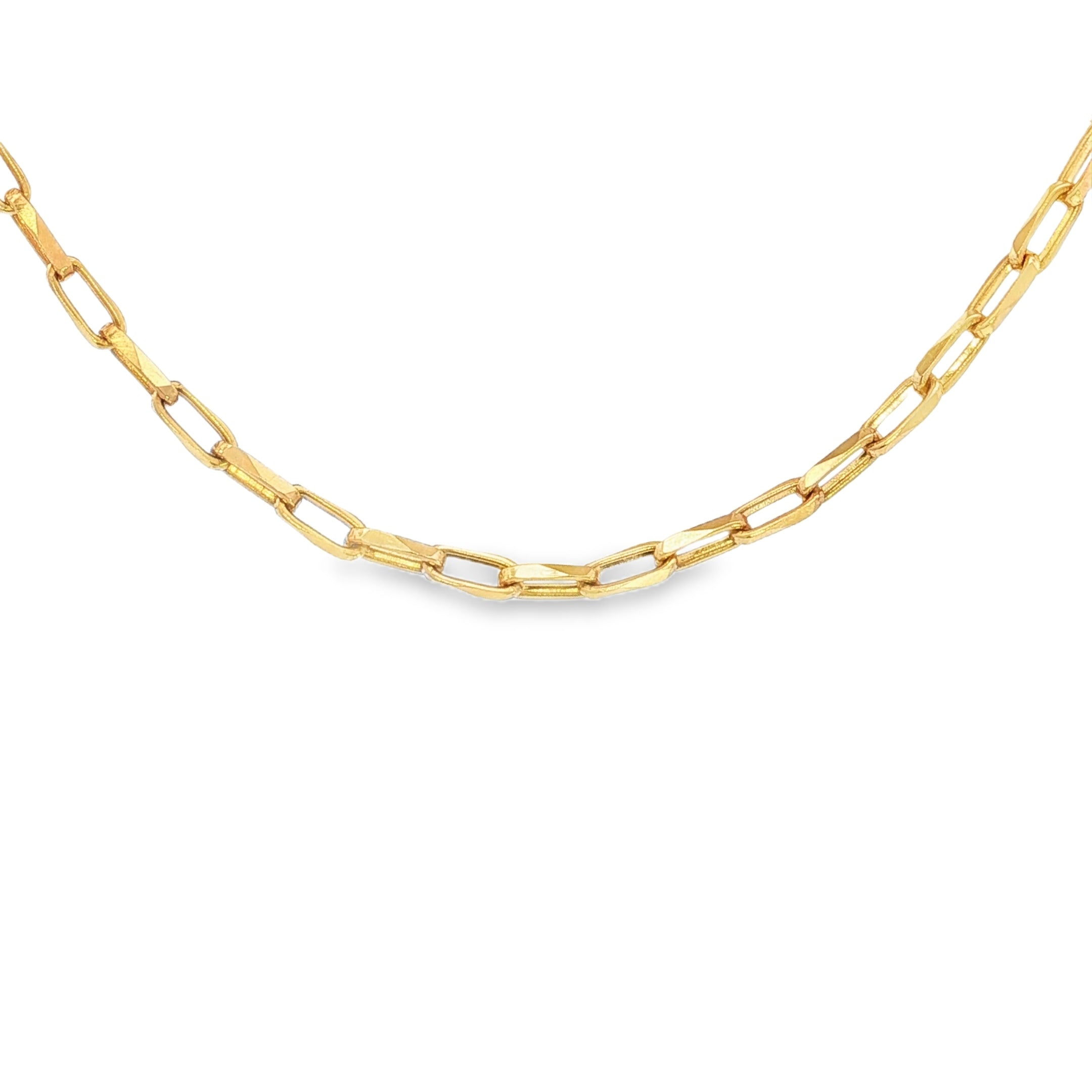 Classic Gold Link Chain Necklace - C14749 – IberJoya Diamonds