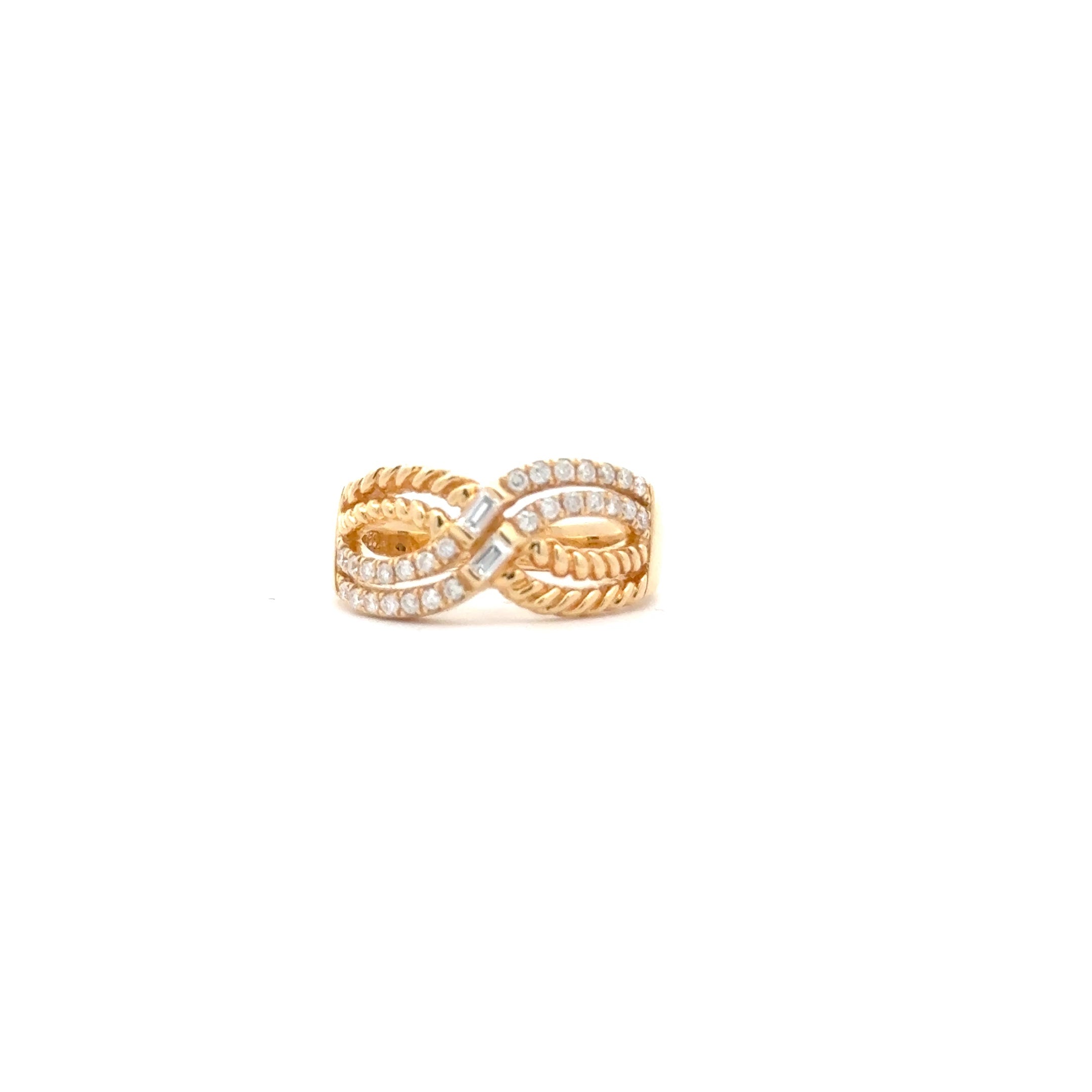 Elegant Infinity Gold Ring - C15298 – IberJoya Diamonds